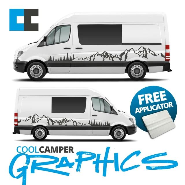 MERCEDES SPRINTER VAN Work Van Camper Van Panel Side Stripe Graphics ...