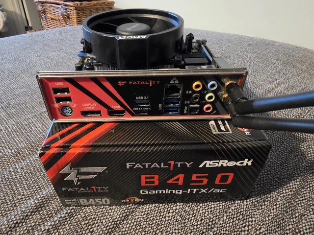 ASROCK FATAL1TY B450 Gaming-ITX/Ac Mini ITX Motherboard + Ryzen 5 2600 ...