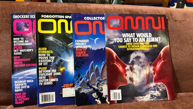 VINTAGE OMNI MAGAZINE 4 Issues 1993 95 UFO, Aliens Science Technology ...