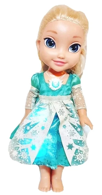DISNEY FROZEN SNOW Glow Queen Elsa Singing & Light Up Toddler Doll Kids ...