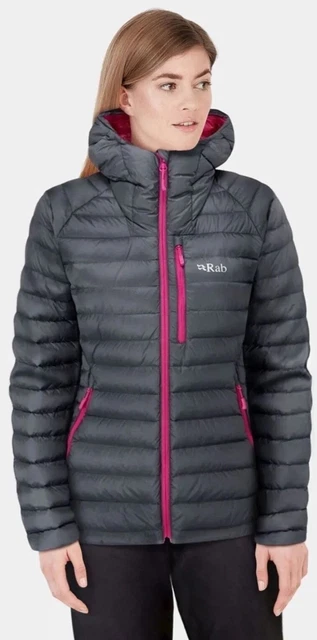 RAB WOMENS Microlight Alpine Jacket STEEL/TAYBERRY UK 14 RRP £210 REF # ...