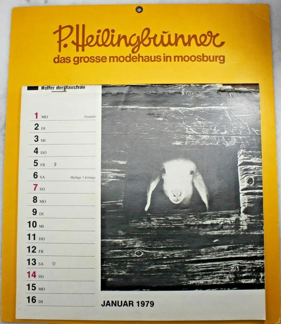 KALENDER 1979 GESCHENK 50. Geburtstag Jubiläum Hochzeitstag Moosburg ...