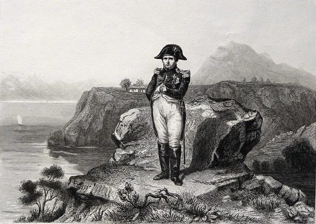 PORTRAIT DE L'EMPEREUR Napoléon 1er prisonnier à SAINTE HELENE ...