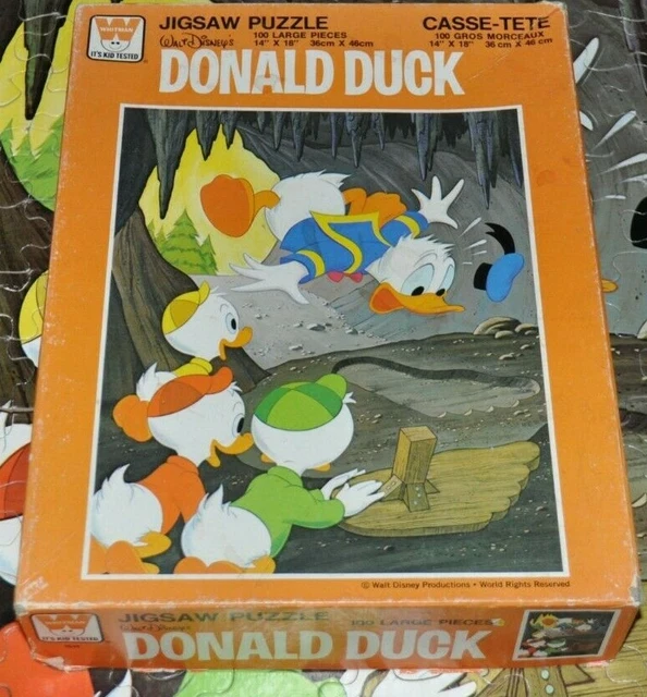 DONALD DUCK 100 Piece Puzzle Disney Huey, Dewey & Louie Whitman 1980 ...