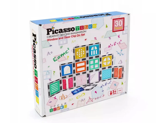 KLOCKI MAGNETYCZNE KONSTRUKCYJNE 30 el Picasso Tiles edukacyjne ...