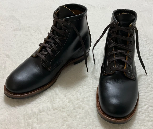 RED WING BECKMAN 9060 Flat Box Black Klondike US8 width D Very Good ...