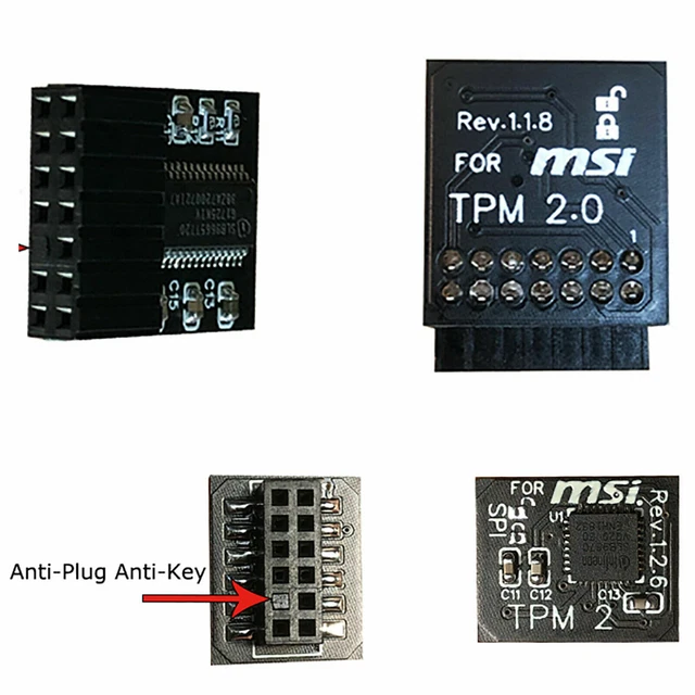 TPM2.0 SECURITY MODULE 14 Pin LPC/ 20 Pin LPC /12 Pin SPL for MSI MS 4136 4462 £16.90 - PicClick UK