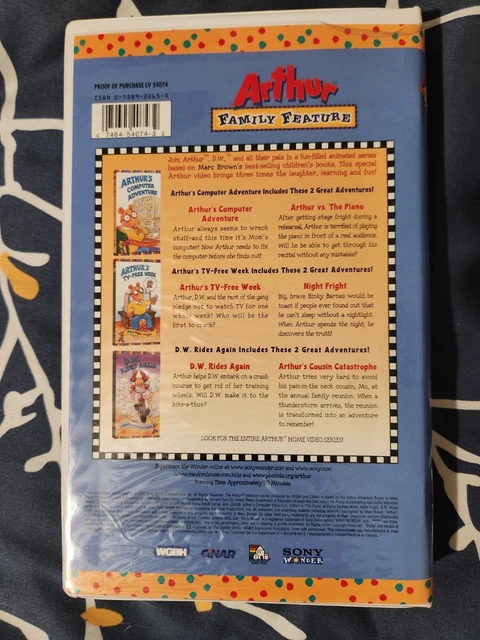 ARTHUR FAMILY FEATURE (Clamshell VHS) - Good - FREE SHIPPING! $39.95 ...