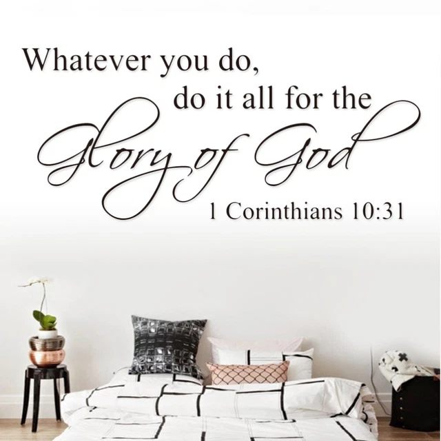 WHATEVER YOU DO It For The Glory Of GOD Religious Christian Wall Decal ...