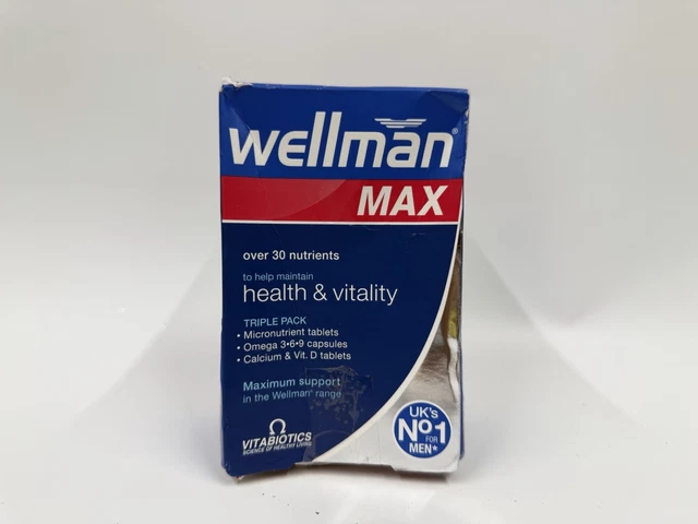 VITABIOTICS WELLMAN MAX Health & Vitality for Men 84 Tabs/Caps – BBE 08 ...