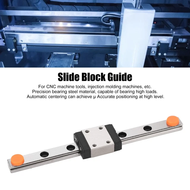 GUIDA LINEARE CUSCINETTO ferroviario acciaio movimento lineare MGN7C-100-1R con blocco trasporto ...