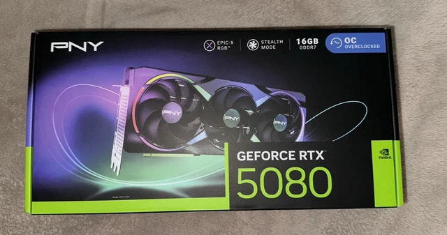 PNY GEFORCE RTX 5080 OC 16GB ARGB Overclocked Triple Fan Graphics Card GPU $2,287.38 - PicClick CA