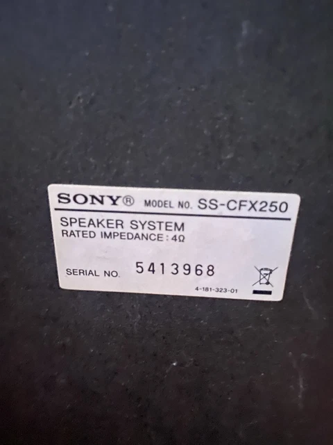 SONY SPEAKERS MODEL No. SS-CFX250 £6.52 - PicClick UK