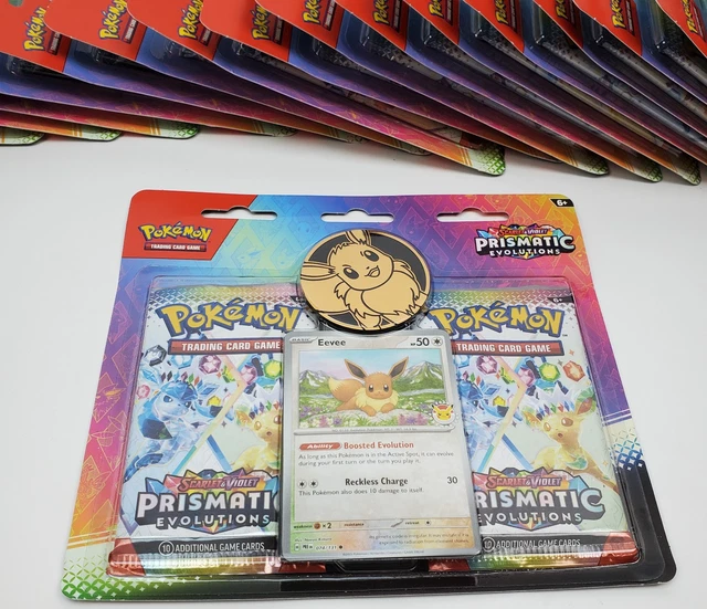 POKEMON PRISMATIC EVOLUTIONS 2-Pack Blister w/ 2025 Eevee Pokemon Day ... POKEMON PRISMATIC EVOLUTIONS 2-Pack Blister w/ 2025 Eevee Pokemon Day ...
