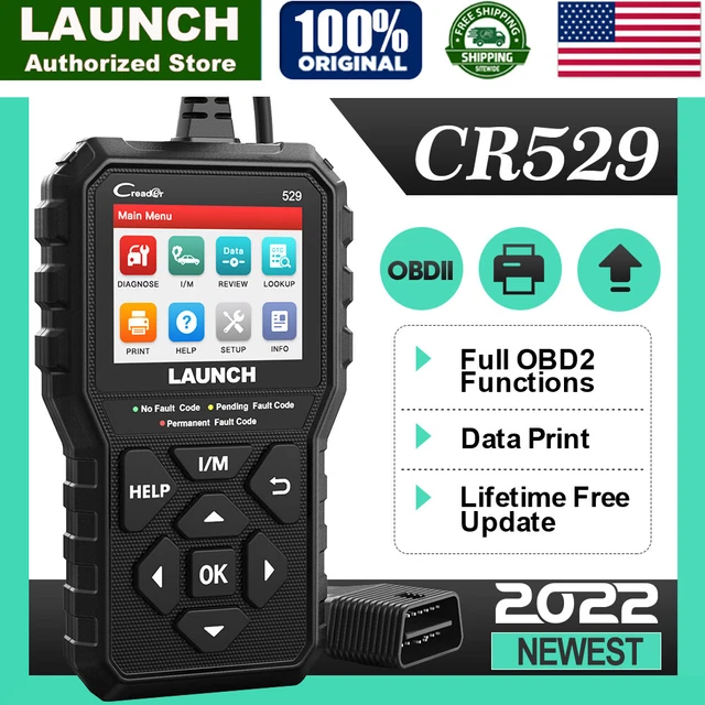 LAUNCH CR529 CR319 OBD2 Scanner Code Reader Check Engine Fault ...