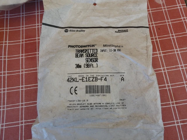 ALLEN-BRADLEY TRANSMITTED BEAM Sensor 30mts 11-30VDC - 4 Pin - 42KL ...
