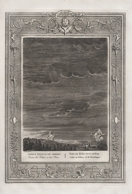 CASTOR POLLUX DIOSKUREN Greek Mythologie mythology Kupferstich ...