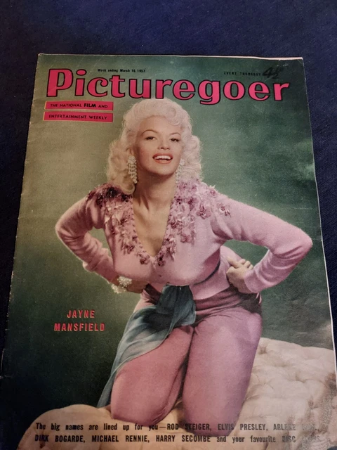 VINTAGE PICTUREGOER MAGAZINE 16 MARCH 1957 Jayne Mansfield Cover PS147B £10.00 - PicClick UK
