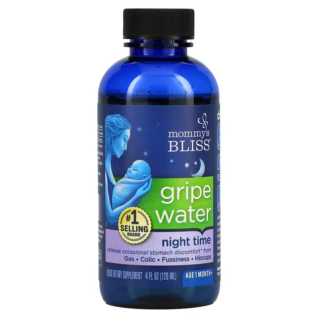 MOMMY'S BLISS, NIGHT Time, Gripe Water, 1 Month+, 4 fl oz (120 ml ...