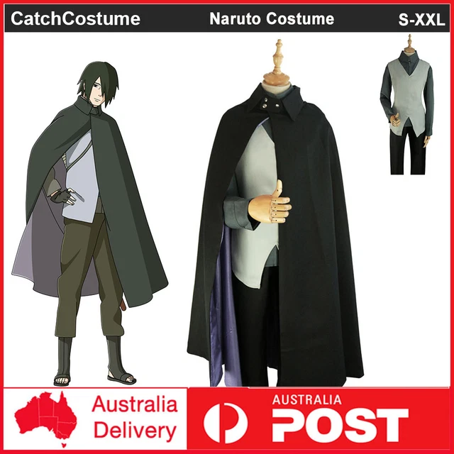 ANIME NARUTO BORUTO Uchiha Sasuke Cosplay Costume Uniform Outfit ...