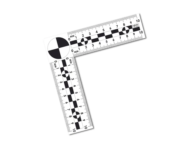 PHOTOGRAPHIC PLASTIC CORNER ruler for evidence photo scale / ruler ...