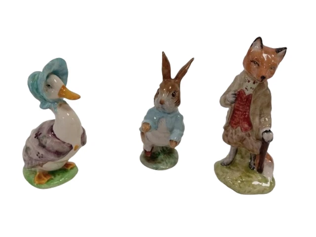 ROYAL ALBERT BEATRIX Potter Figurines Jemima Puddle-Duck, Peter Rabbit ...