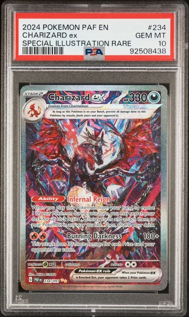 PSA 10 CHARIZARD EX 234/091 Paldean Fates Illustrazione Speciale Rara ...
