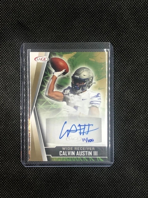 RARE!! CALVIN AUSTIN III - 2022 SAGE HIGH SERIES - GOLD AUTO #'d /100 ...