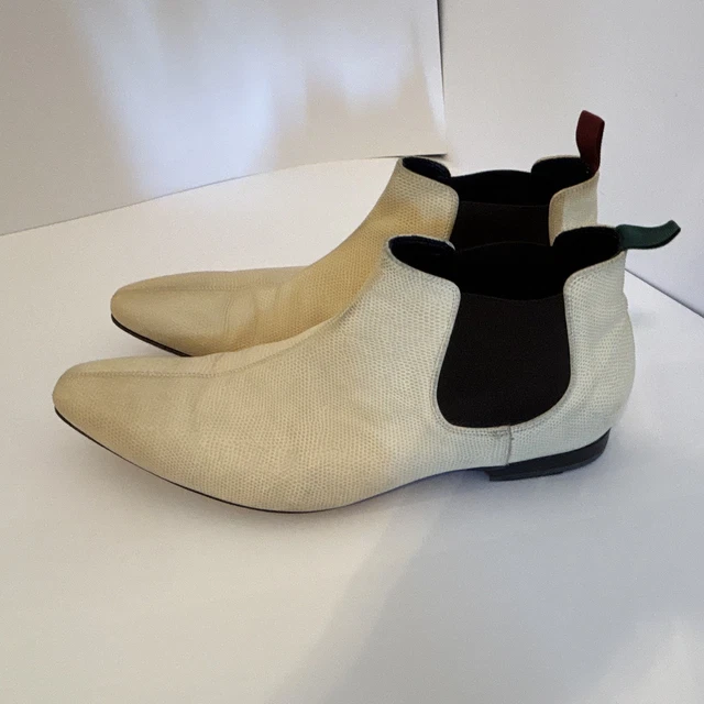 PAUL SMITH PS Paul Smith Men's Beige/cream Leather Chelsea Boots UK 10 ...