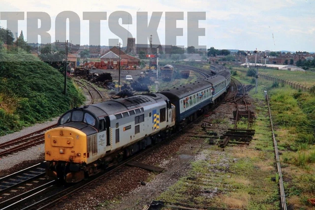 35MM SLIDE BR British Rail Diesel Loco Class 37 37421 Shrewsbury 1991 ...