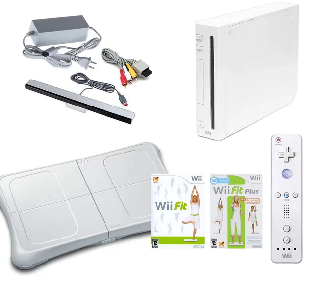 CHOOSE WHITE NINTENDO Wii Console System Bundle w/ Wii Fit Board + 2 ...