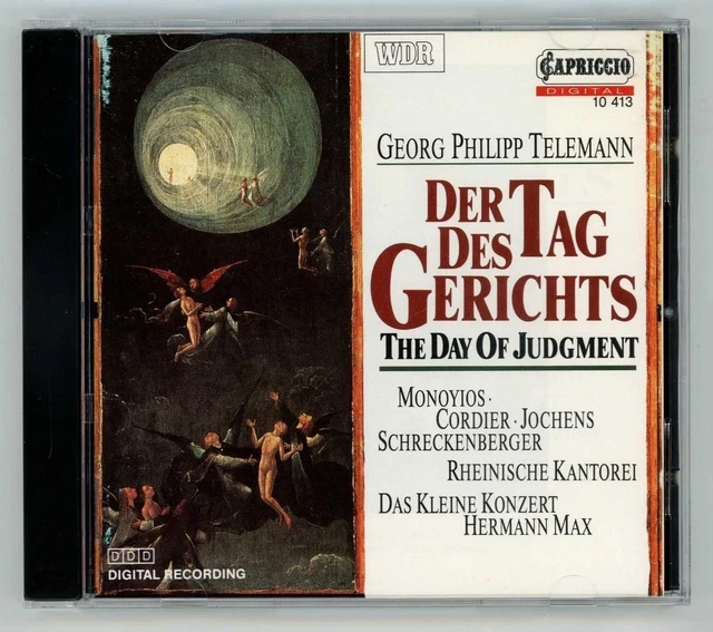 CD / TELEMANN Oratorio'S Judgment Day Hermann Max Et Al. Jacket Booklet ...