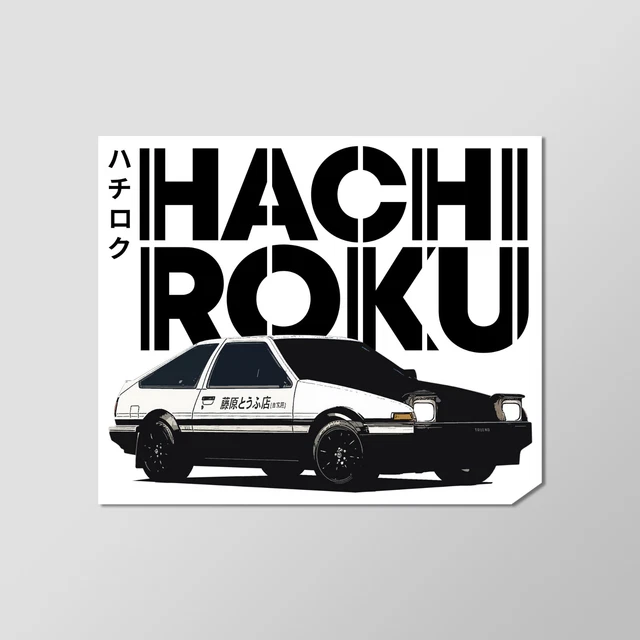 HACHI-ROKU AE86 TRUENO Toyota 86 Initial D Anime Vinyl Decal Sticker 4 ...