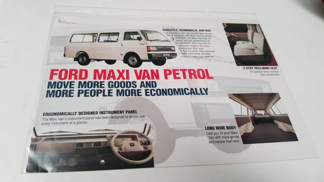 1980S FORD MAXI VAN Petrol Original Sales Brochure MALAYSIA Issue ! EUR ...