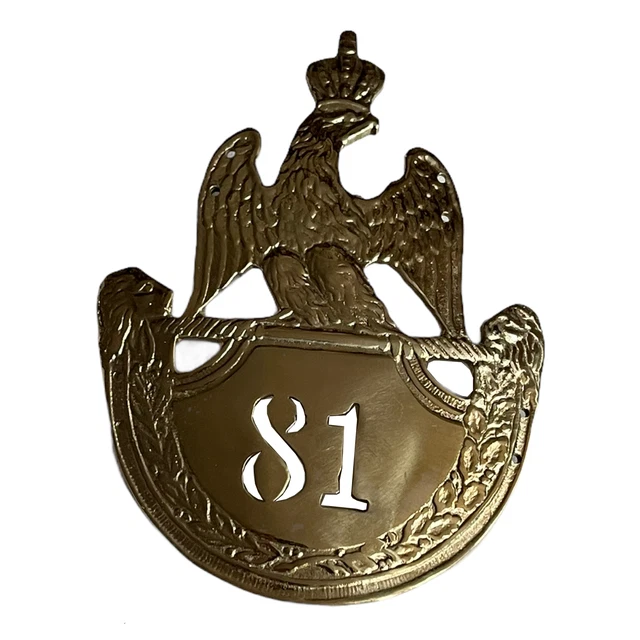 THE FRENCH NAPOLEONIC 81st Regiment (81ème Régiment) Shako hat plate £ ...