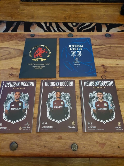 ASTON VILLA PROGRAMMES £21.52 - PicClick UK