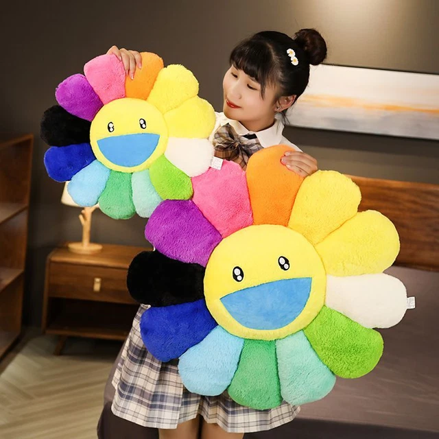 40CM/60CM TAKASHI MURAKAMI Rainbow Flower Pillow Plush Gift Colorful ...
