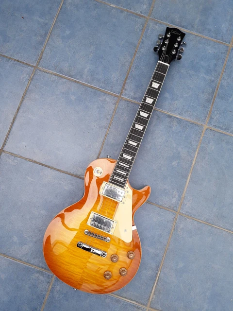 ARTIST AP97 - Les Paul Guitar - Honey Sunburst - Chambered Body. Free ...