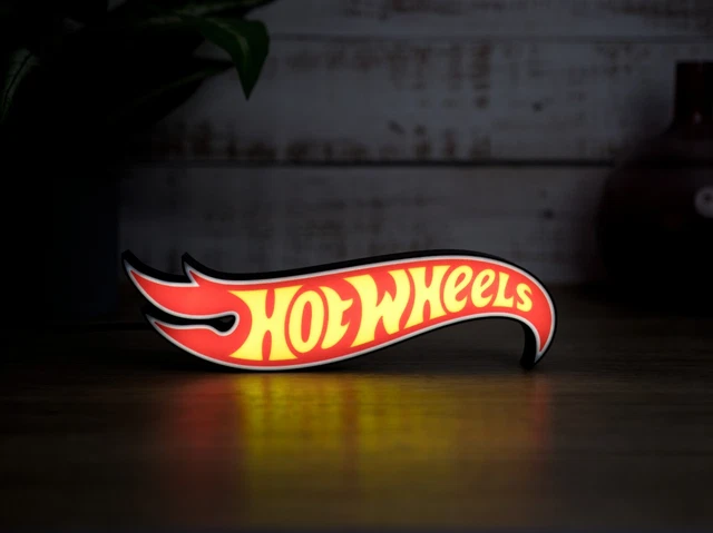 HOT WHEELS LED Sign, Hot Wheels Logo Sign, USB Collectable Night Light ...