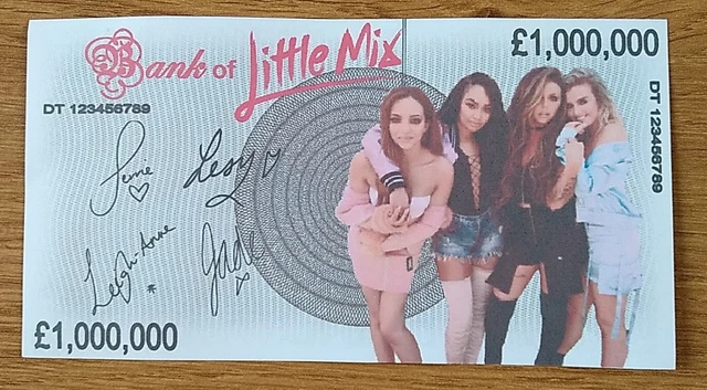 LITTLE MIX ONE MILLION POUND NOTE collectable novelty banknotes house ...