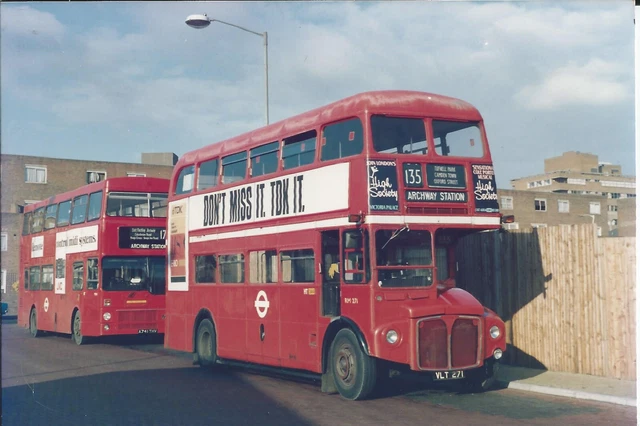 LONDON BUS PHOTO - RM271 (HT) route 135 £0.75 - PicClick UK