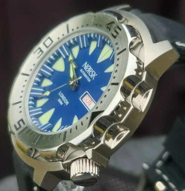AUTOMATIC SEA MONSTER Watch, Norsk, Norway, Diver, Seiko NH36a movement ...