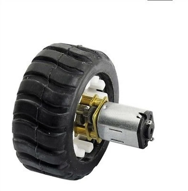 4PCS FOR ROBOTICS Car Mini Metal N20 Gear Motor With 12Mm Rubber Wheel ...