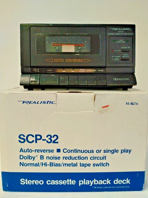 VINTAGE REALISTIC SCP-32 Stereo Cassette Playback Deck with Dolby ...