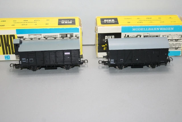 PIKO 2 STÜCK gedeckte Güterwagen SNCF Spur H0 OVP #D188 EUR 4,10 - PicClick DE