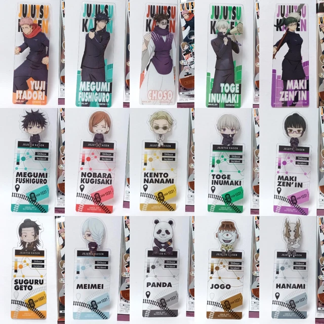JUJUTSU KAISEN CLEAR Bookmark YUJI MEGUMI NOBARA GETO TOGE MAKI CHOSO ...