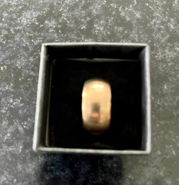 9CT SOLID GOLD Wedding Band. 8.8g Size O. Very Thick Ring. Fully HM ...