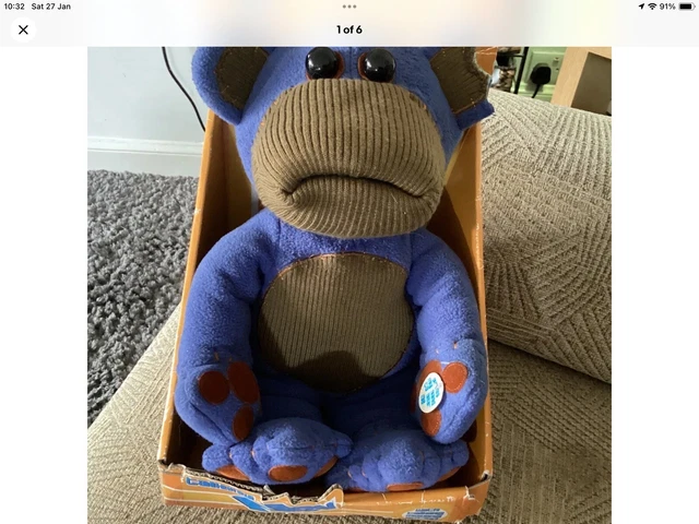 BBC CBBC NEV The Bear Talking Animatronic Soft Plush 12" Toy Working ...
