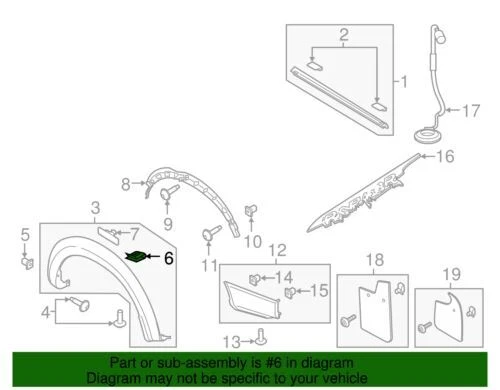 GENUINE FORD WHEEL Opening Molding Clip -W790215-S900 £7.60 - PicClick UK