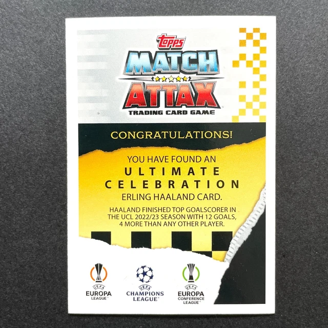 TOPPS 2023-24 MATCH Attax Erling Haaland The Zen Ultimate Celebration ...